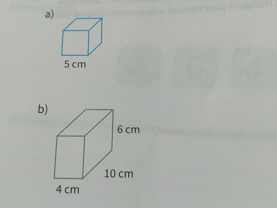 a) A cube with side length 5 cm. b) A | StudyX