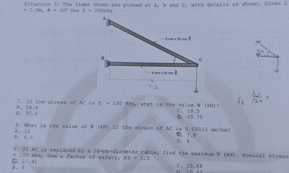 Situation 3: The frame shown are pinned at | StudyX