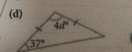 The image shows a triangle with angles | StudyX