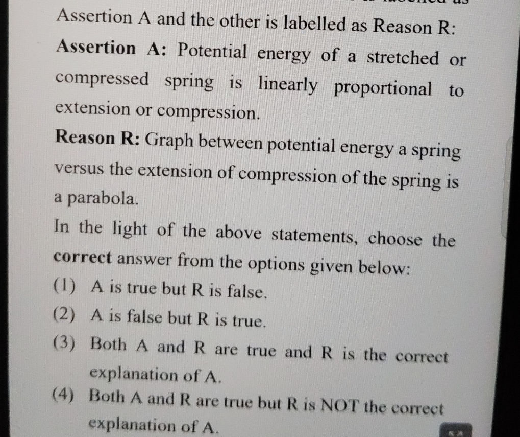 Assertion A and the other is labelled as | StudyX