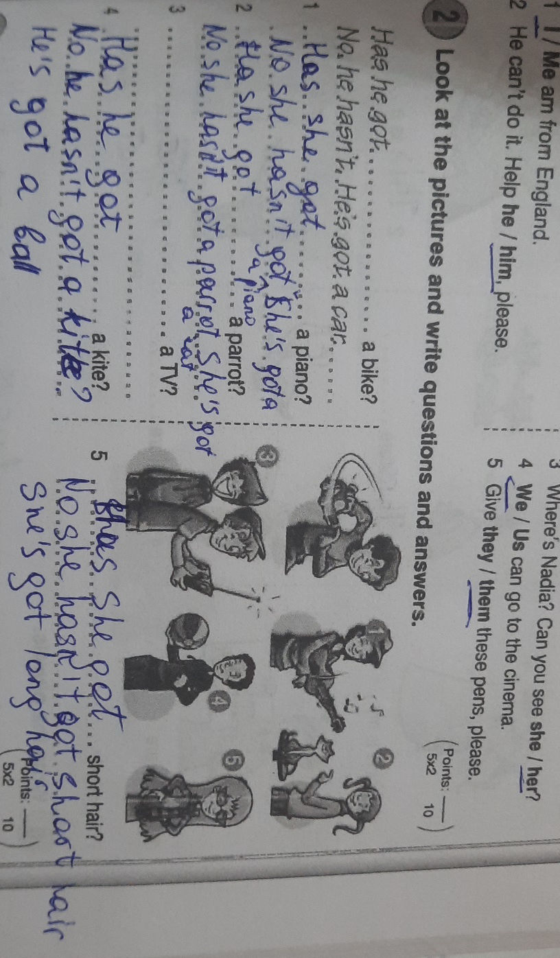 2 Look at the pictures and write questions | StudyX