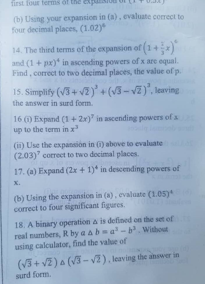 14. The third terms of the expansion of $(1 | StudyX