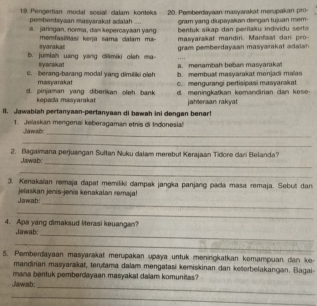 19. Pengertian modal sosial dalam konteks | StudyX