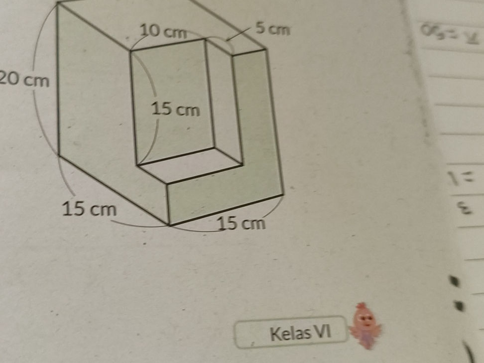 The image shows a 3D shape with dimensions | StudyX