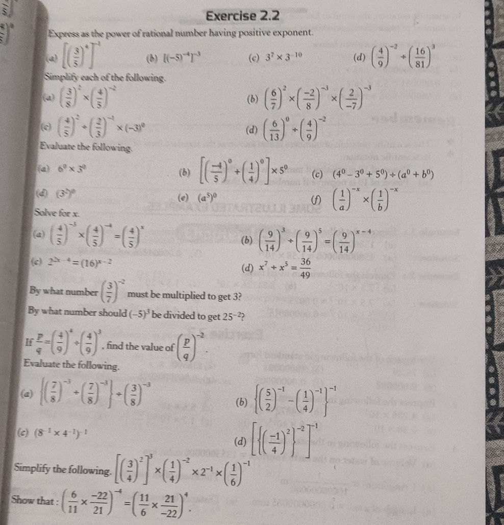Express as the power of rational number | StudyX