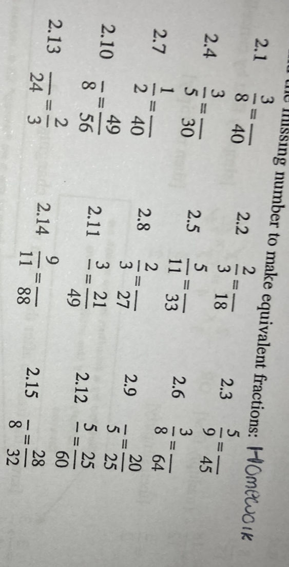 Find the missing number to make equivalent | StudyX