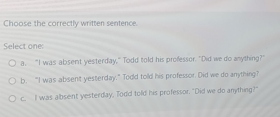 Choose the correctly written sentence. | StudyX