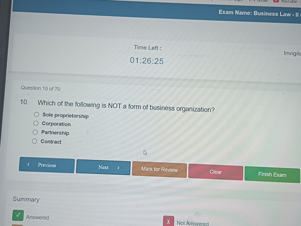 10. Which of the following is NOT a form of | StudyX
