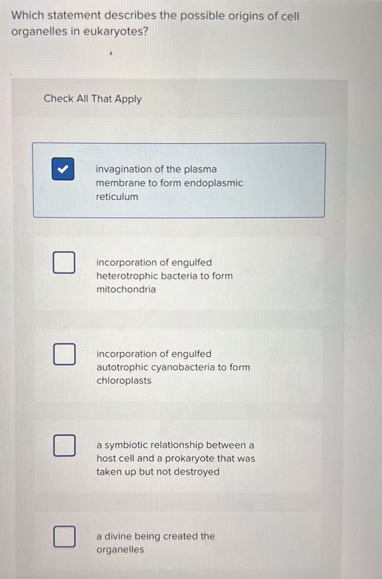 Which statement describes the possible | StudyX