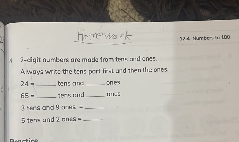 2-digit numbers are made from tens and ones. | StudyX