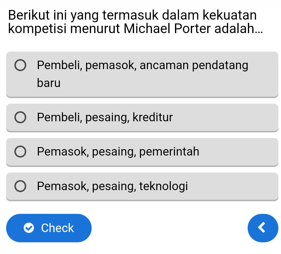 Berikut ini yang termasuk dalam kekuatan | StudyX