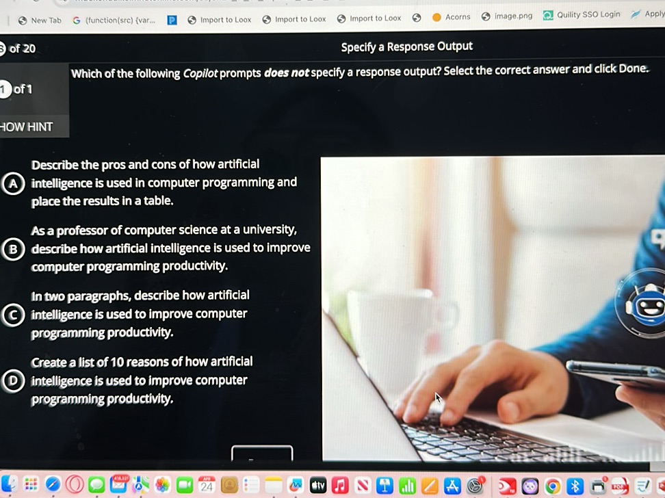 Which of the following Copilot prompts does | StudyX