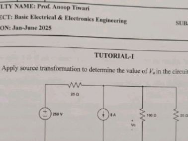 Apply source transformation to determine the | StudyX