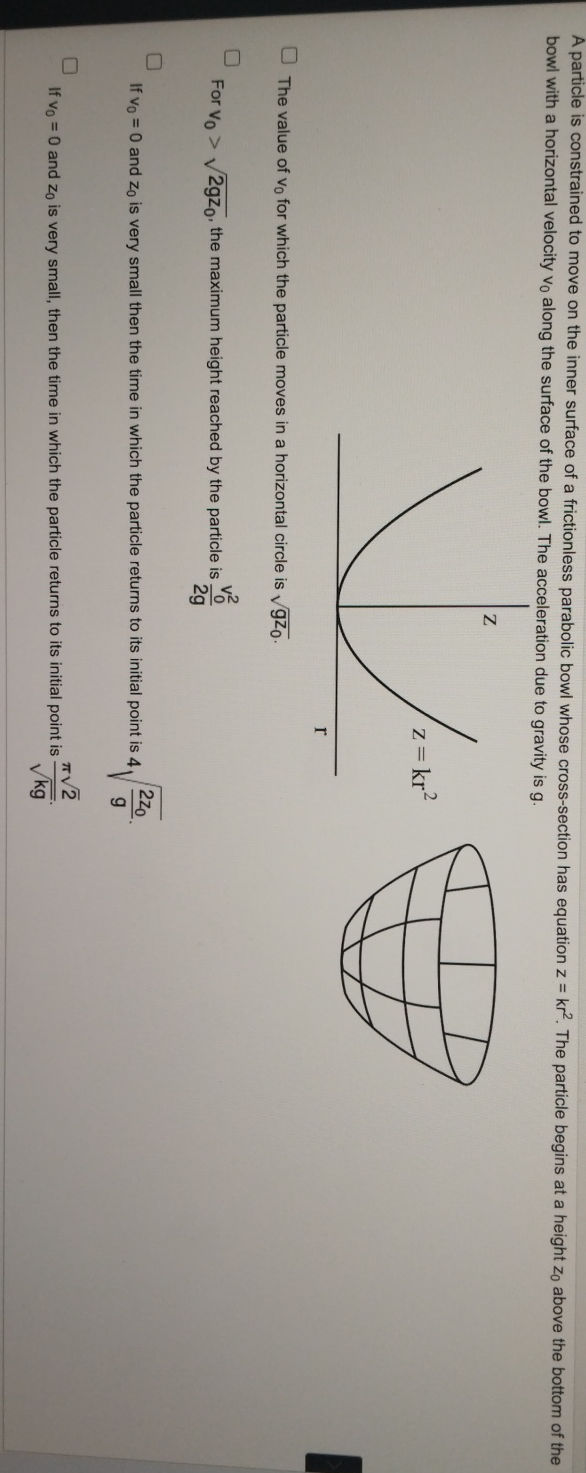 A particle is constrained to move on the | StudyX