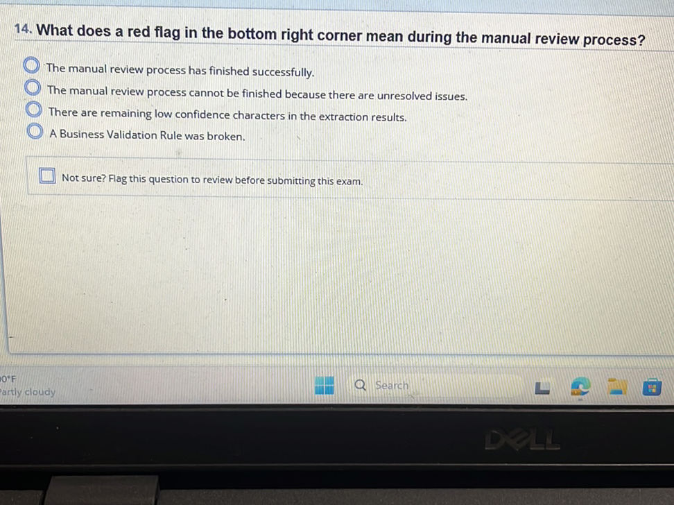 14. What does a red flag in the bottom right | StudyX