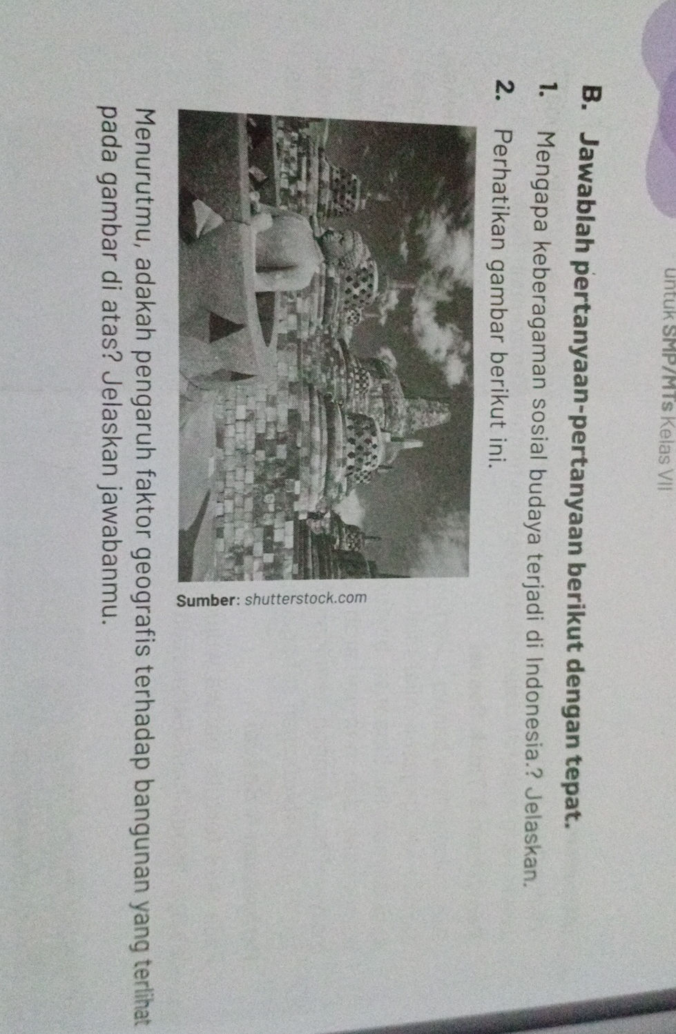 B. Jawablah pertanyaan-pertanyaan berikut | StudyX