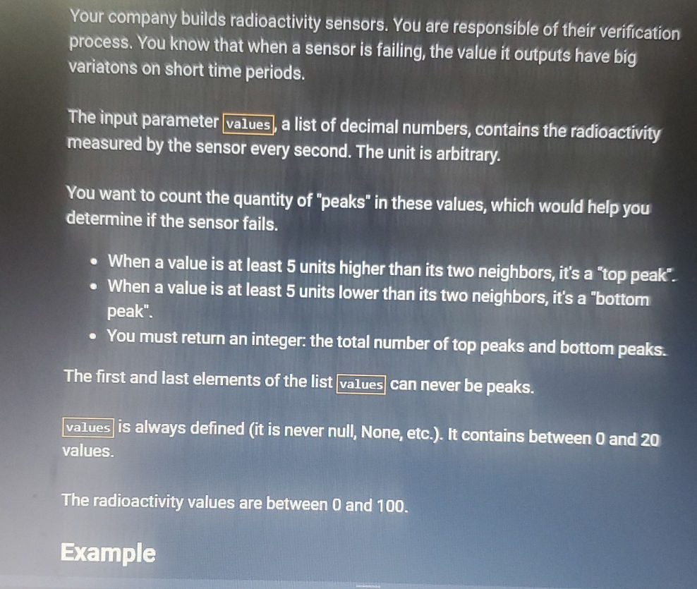 Your company builds radioactivity sensors. | StudyX