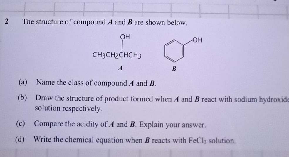 2 The structure of compound *A* and *B* are | StudyX