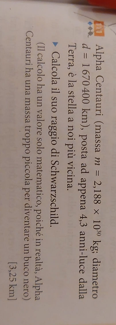 Alpha Centauri (massa $m = 2,188 10^{30}$ | StudyX