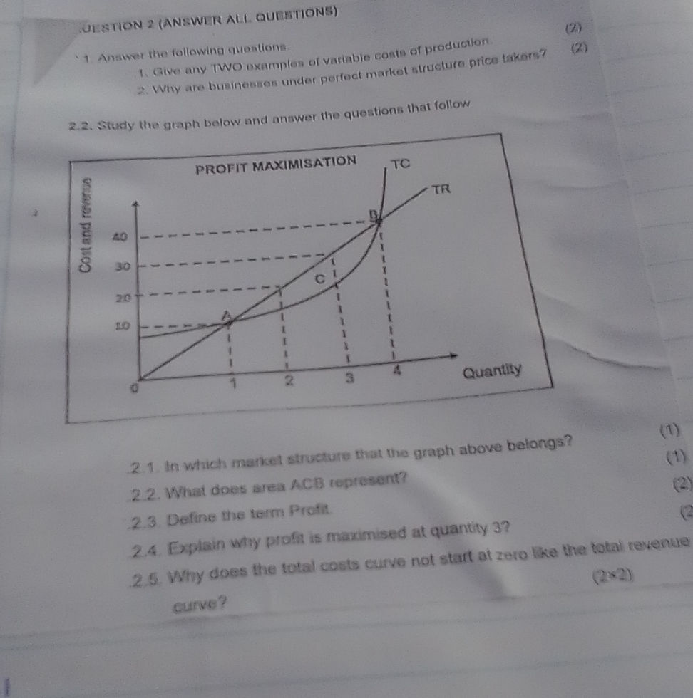 1. Answer the following questions. 1. Give | StudyX