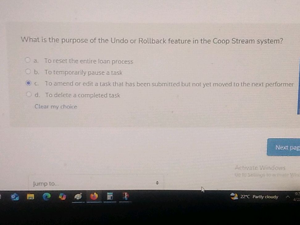 What is the purpose of the Undo or Rollback | StudyX