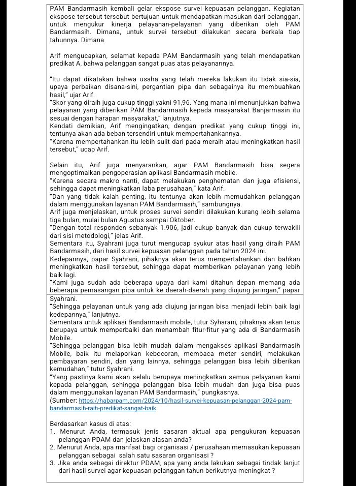 Berdasarkan kasus di atas: 1. Menurut | StudyX