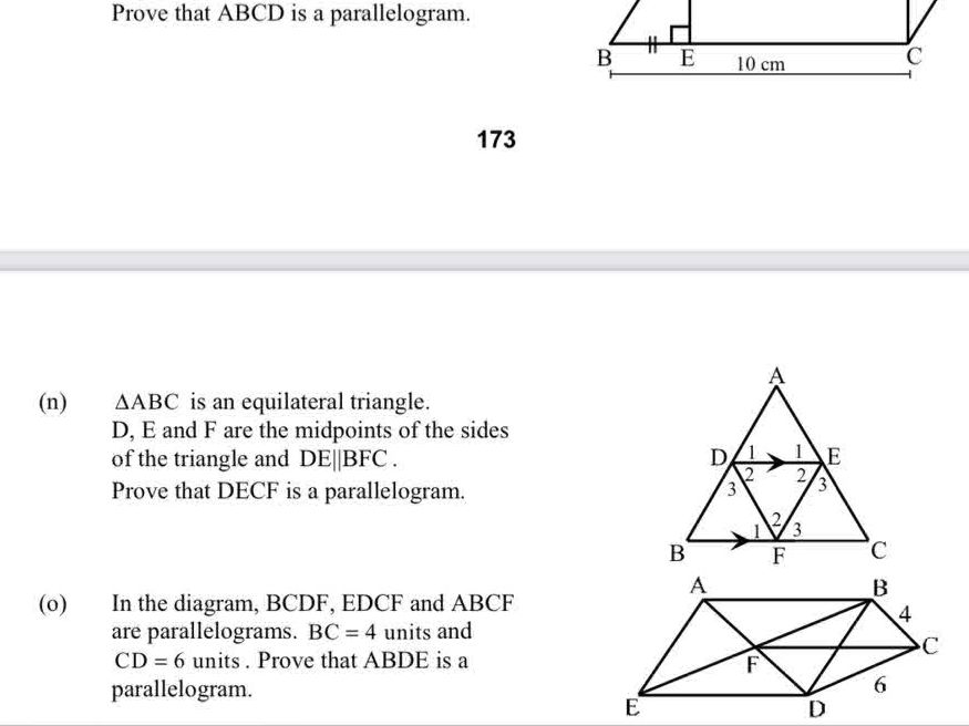 Prove that ABCD is a parallelogram. (n) $ | StudyX