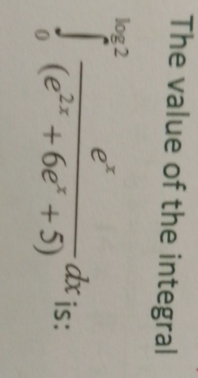 The value of the integral $ _{0}^{ 2} | StudyX