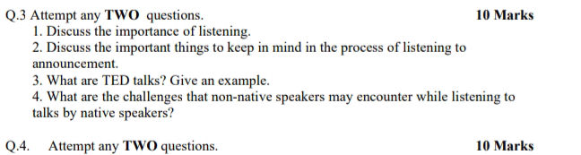 Q.3 Attempt any TWO questions. 1. Discuss | StudyX