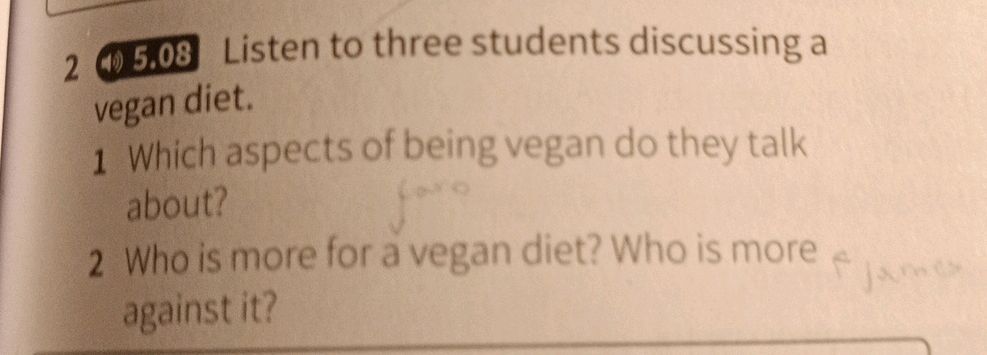 1 Which aspects of being vegan do they talk | StudyX