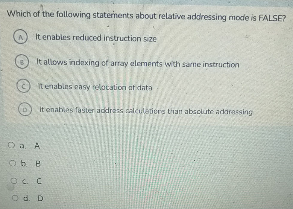 Which of the following statements about | StudyX