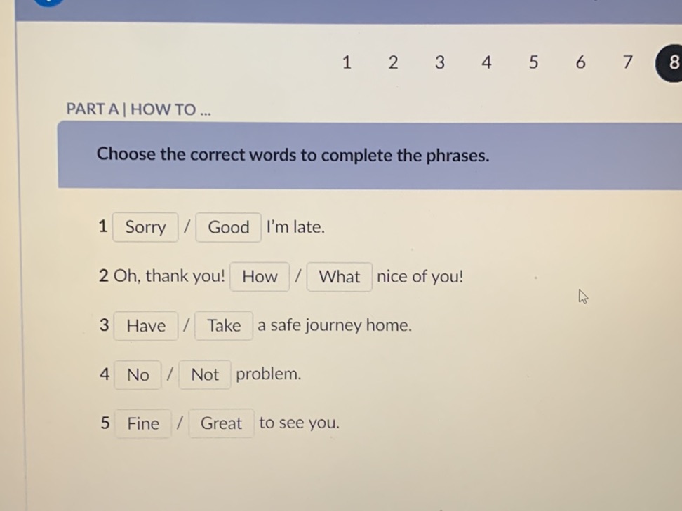 Choose the correct words to complete the | StudyX