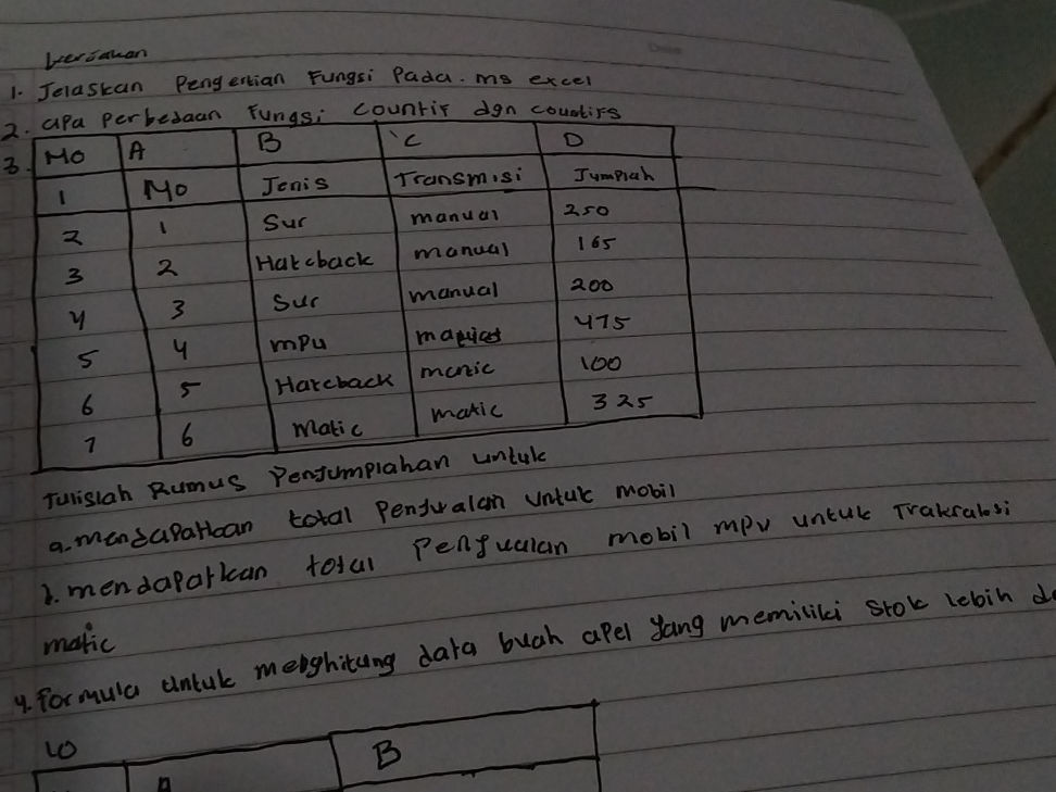 1. Jelaskan Pengertian Fungsi Pada. ms excel | StudyX