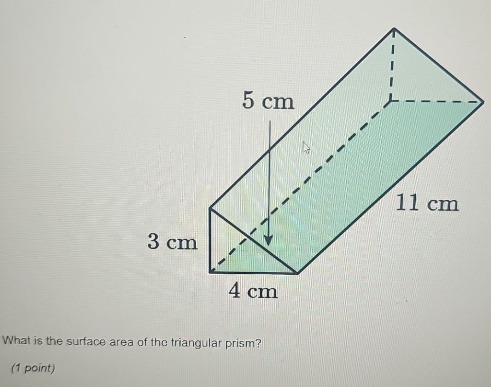 What is the surface area of the triangular | StudyX