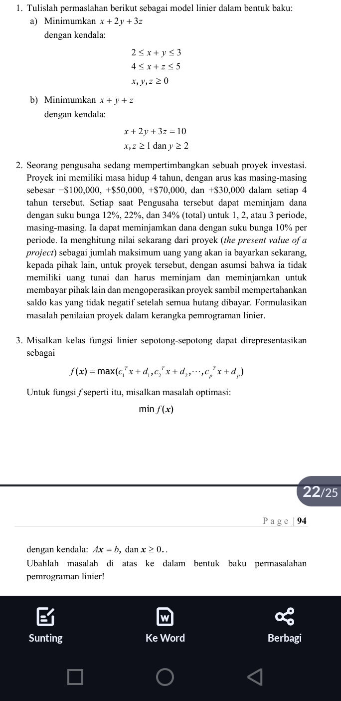 1. Tulislah permaslahan berikut sebagai | StudyX