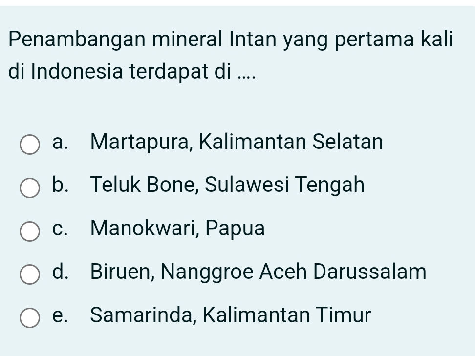 Penambangan mineral Intan yang pertama kali | StudyX