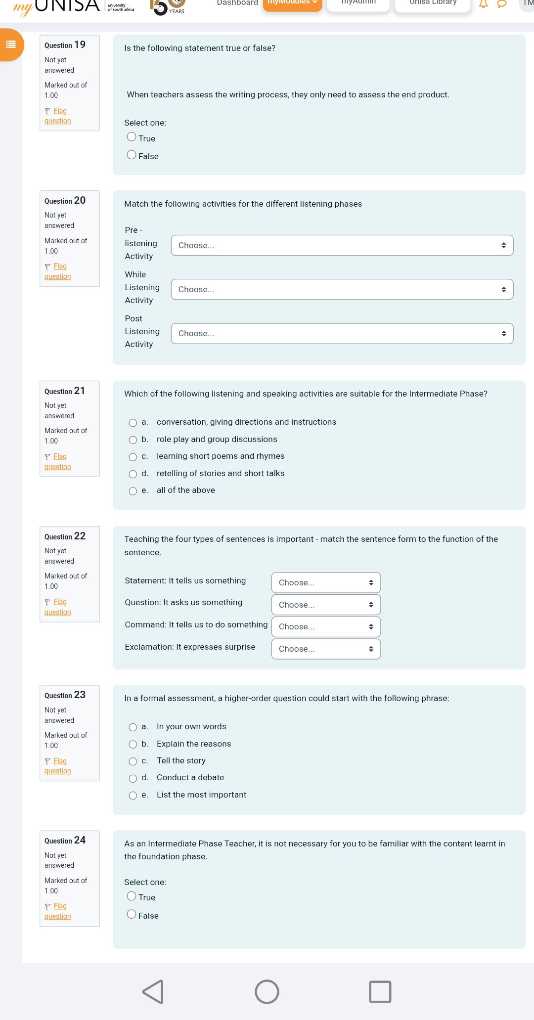 Question 19 Is the following statement true | StudyX