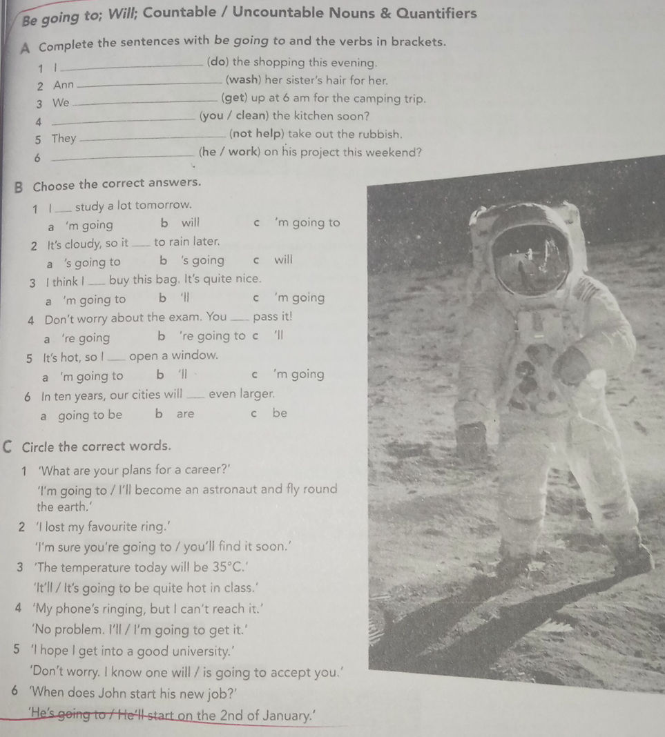 A Complete the sentences with be going to | StudyX