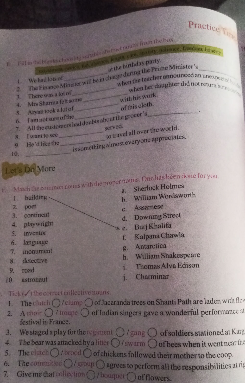 E. Fill in the blanks choosing suitable | StudyX