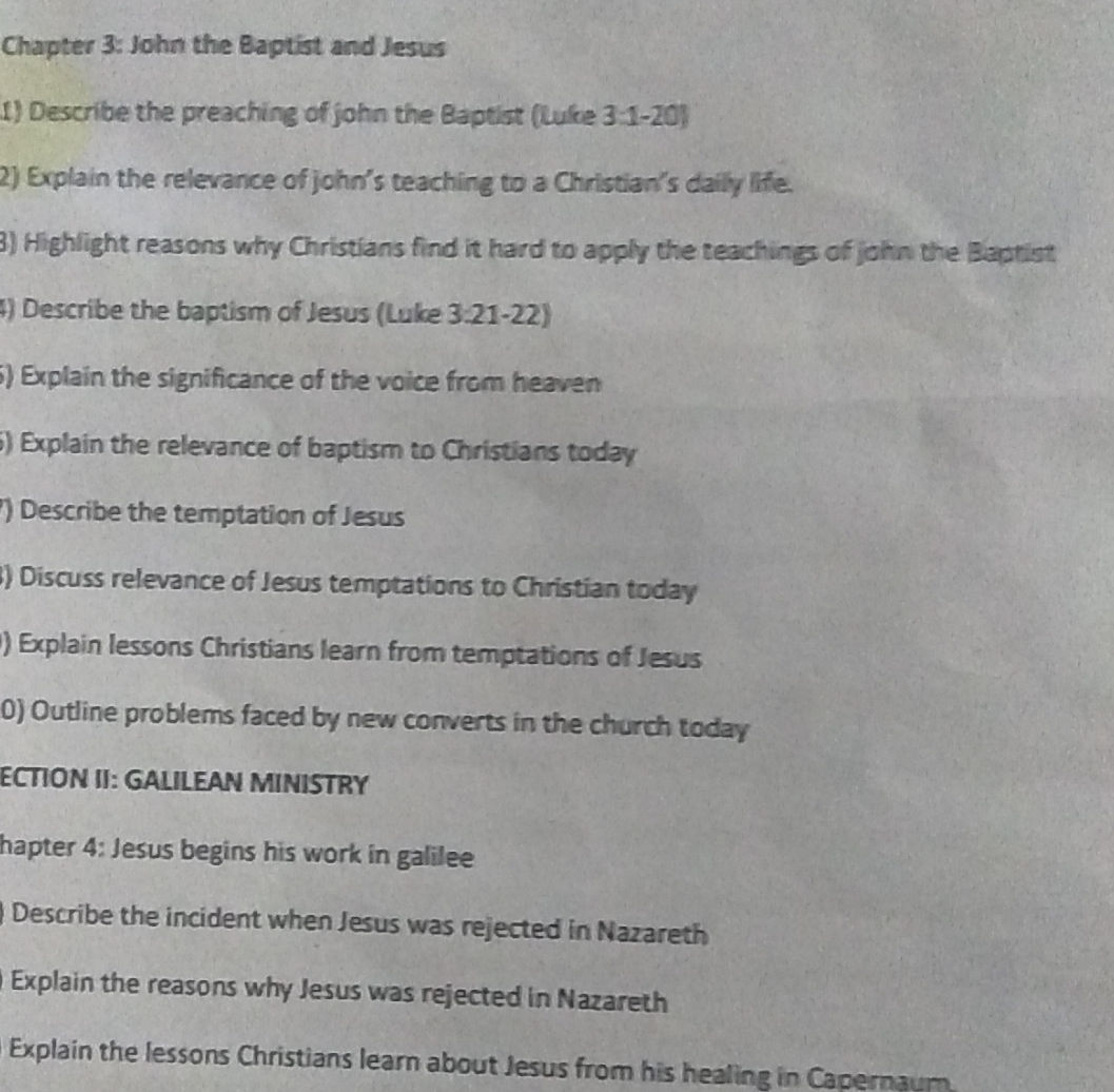 Chapter 3: John the Baptist and Jesus 1) | StudyX