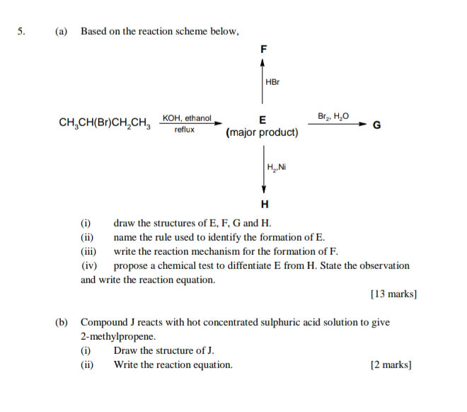 (a) Based on the reaction scheme below, ``` | StudyX