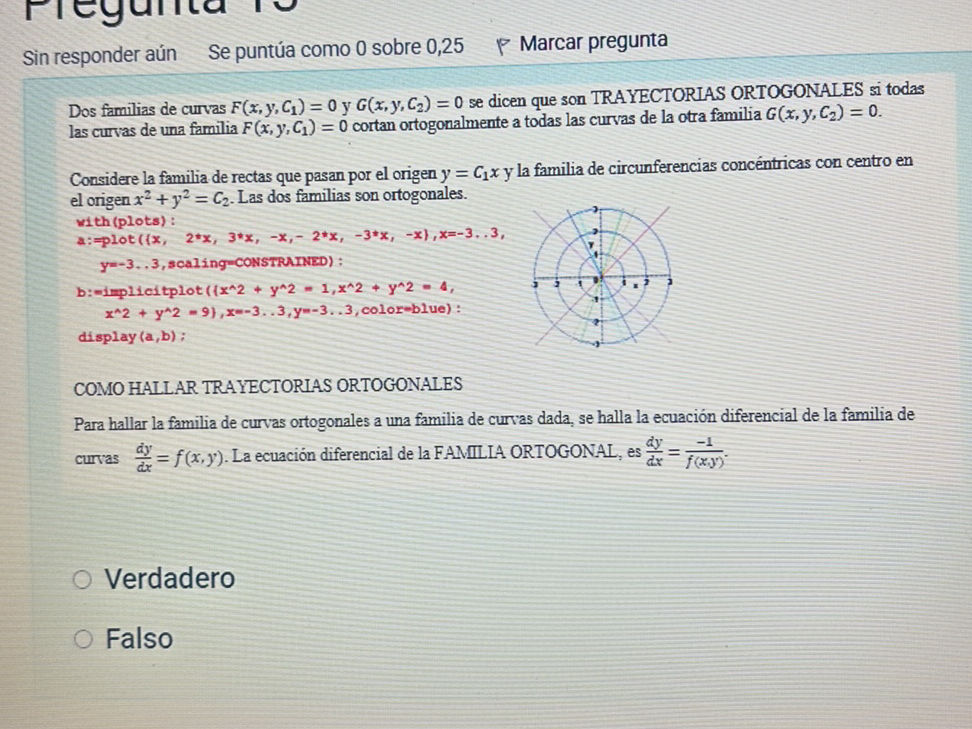 Dos familias de curvas $F(x, y, C_1) = 0$ y | StudyX