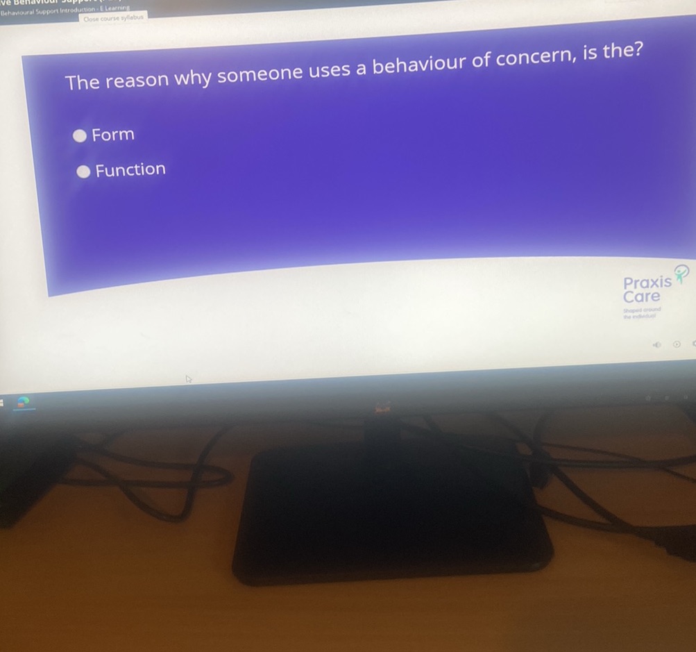 The reason why someone uses a behaviour of | StudyX