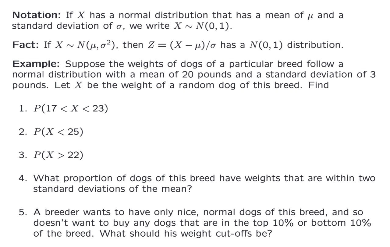 Notation: If X has a normal distribution | StudyX