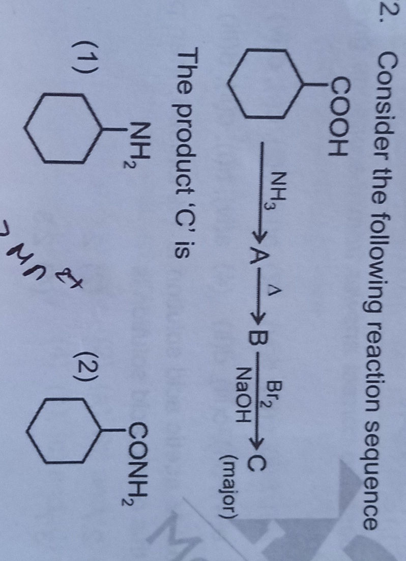 Consider the following reaction sequence | StudyX