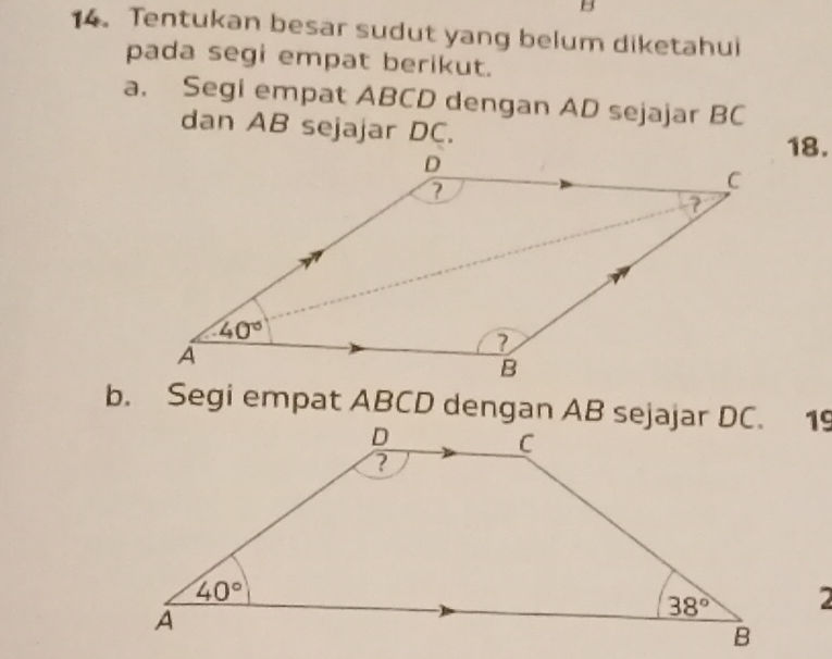 14. Tentukan besar sudut yang belum | StudyX