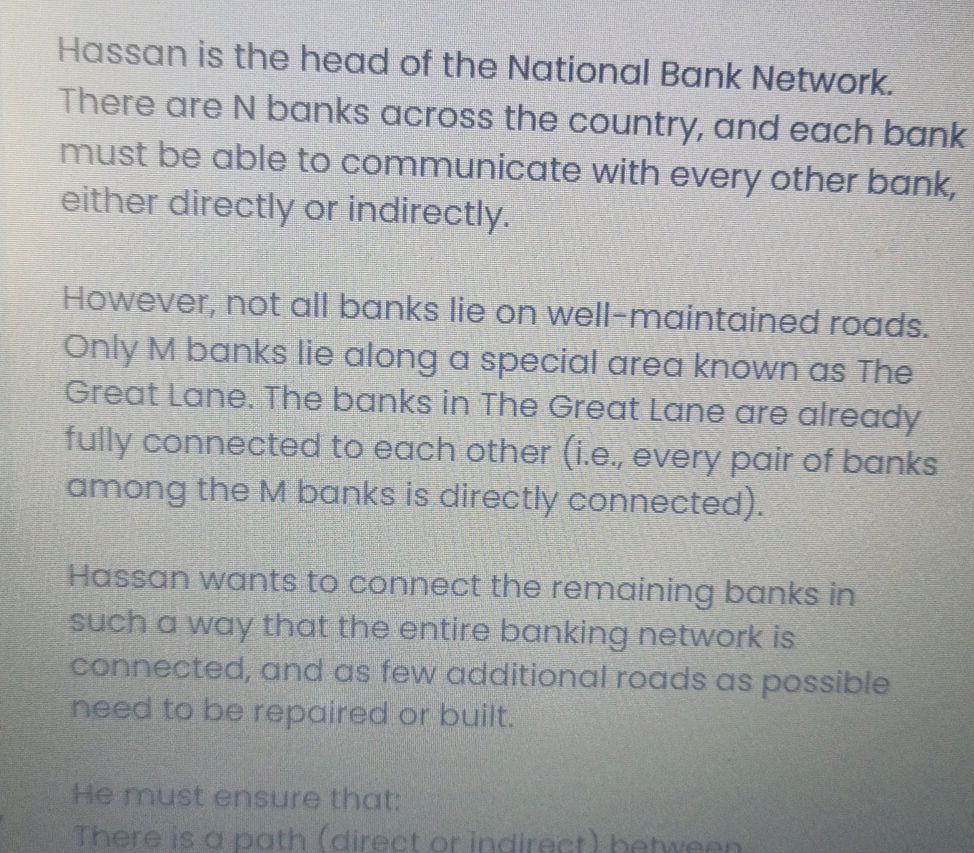 Hassan is the head of the National Bank | StudyX