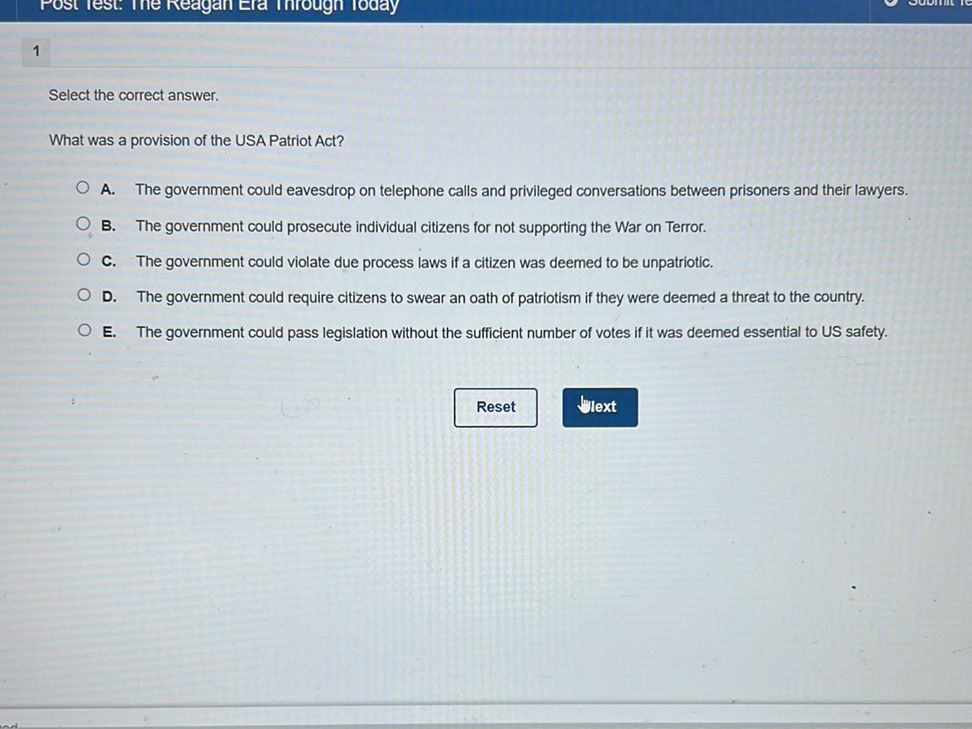 Select the correct answer. What was a | StudyX