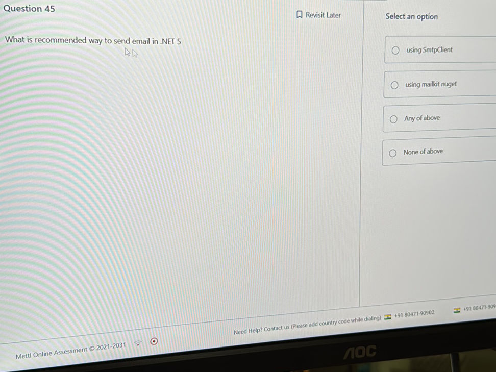 What is recommended way to send email in | StudyX