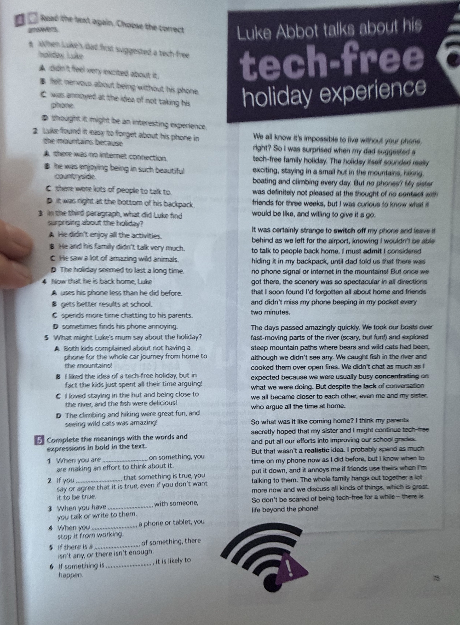 1 Read the text again. Choose the correct | StudyX